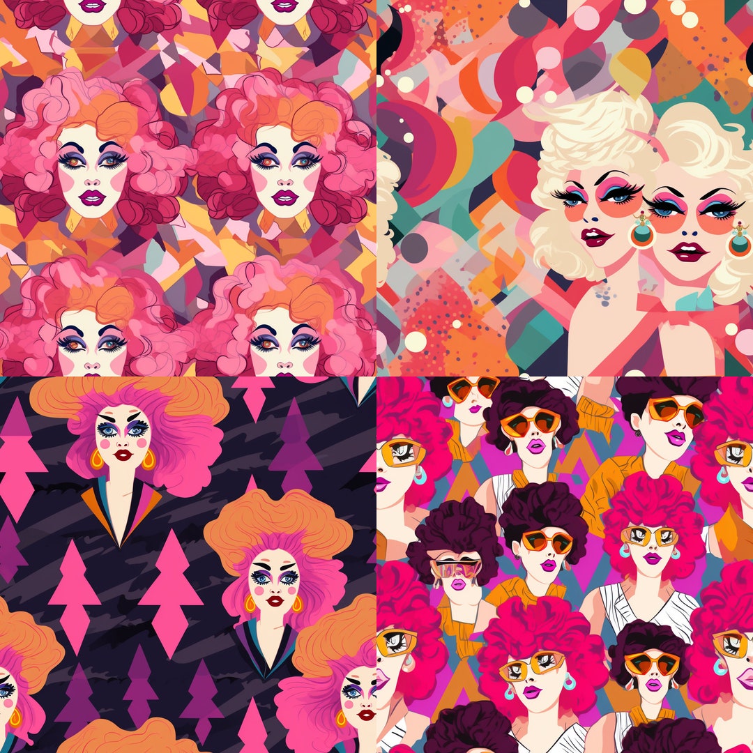 Unleash Your Creativity With Drag Queen Digital Printable Paper Packs ...