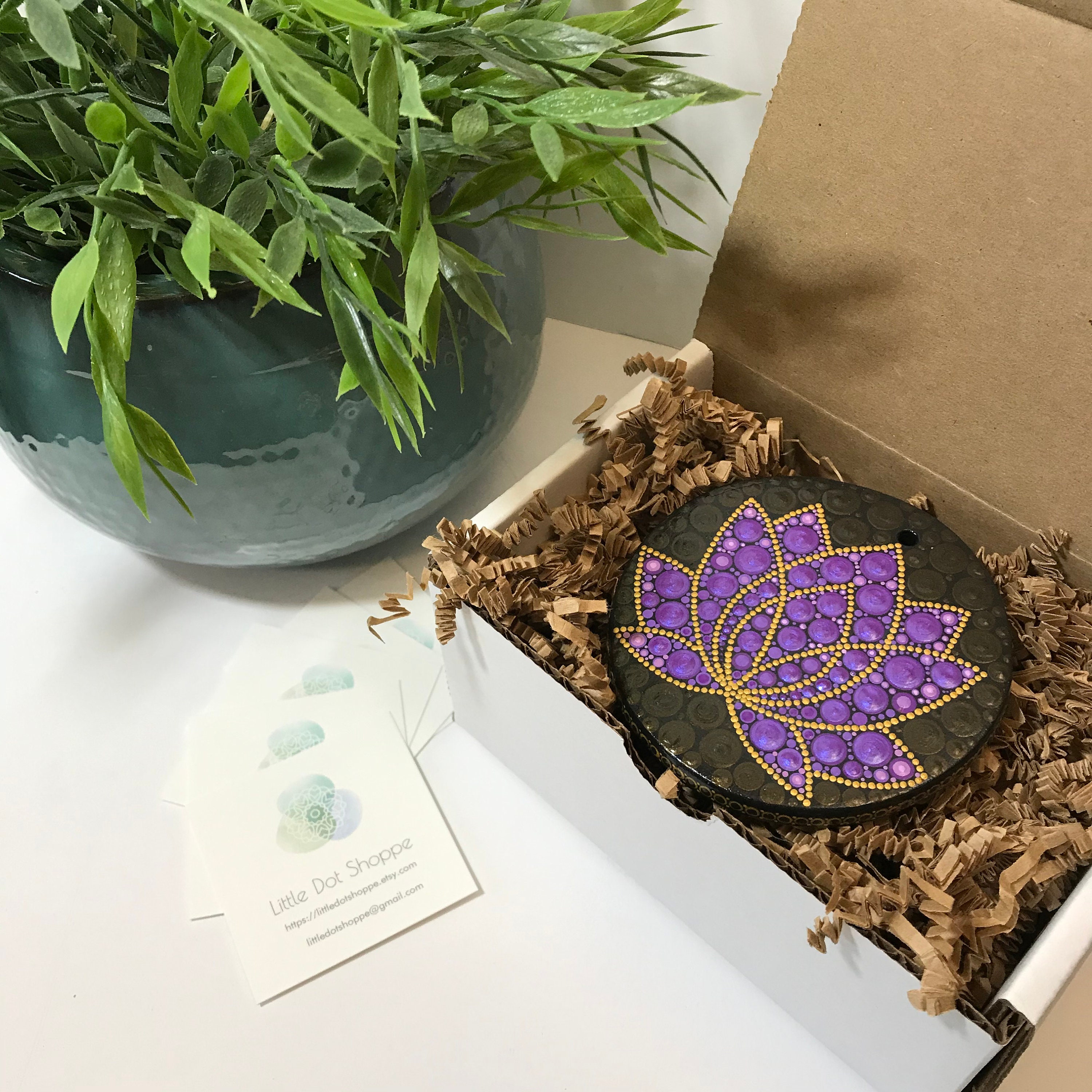 Hand Painted Natural Acorns Dot Art Mandala Acorn - Etsy