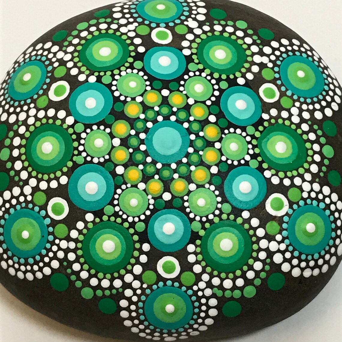 Hand Painted Mandala Stone Mandala Rock Dot Art | Etsy