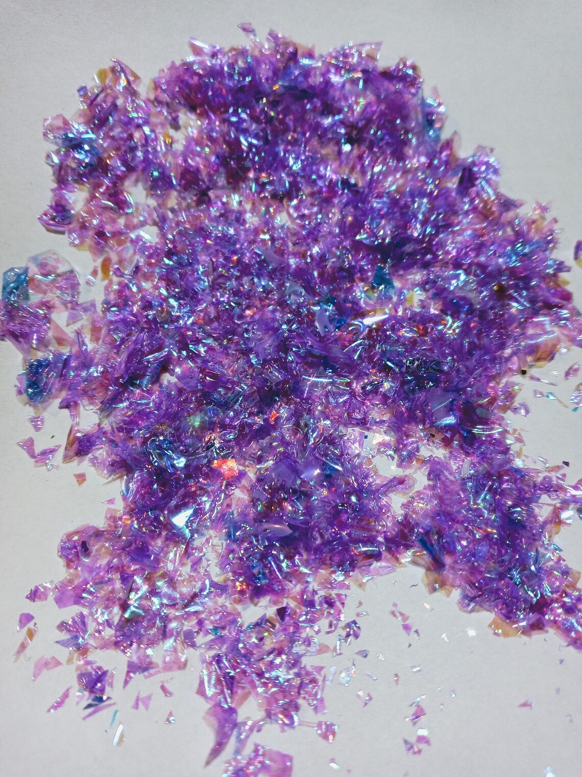 ULTRAVIOLET Purple Iridescent Flakes With Neon Blue | Etsy