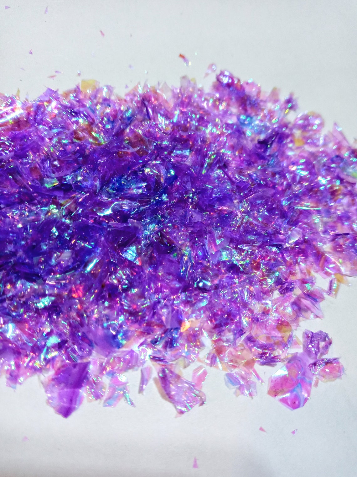 ULTRAVIOLET Purple Iridescent Flakes With Neon Blue | Etsy
