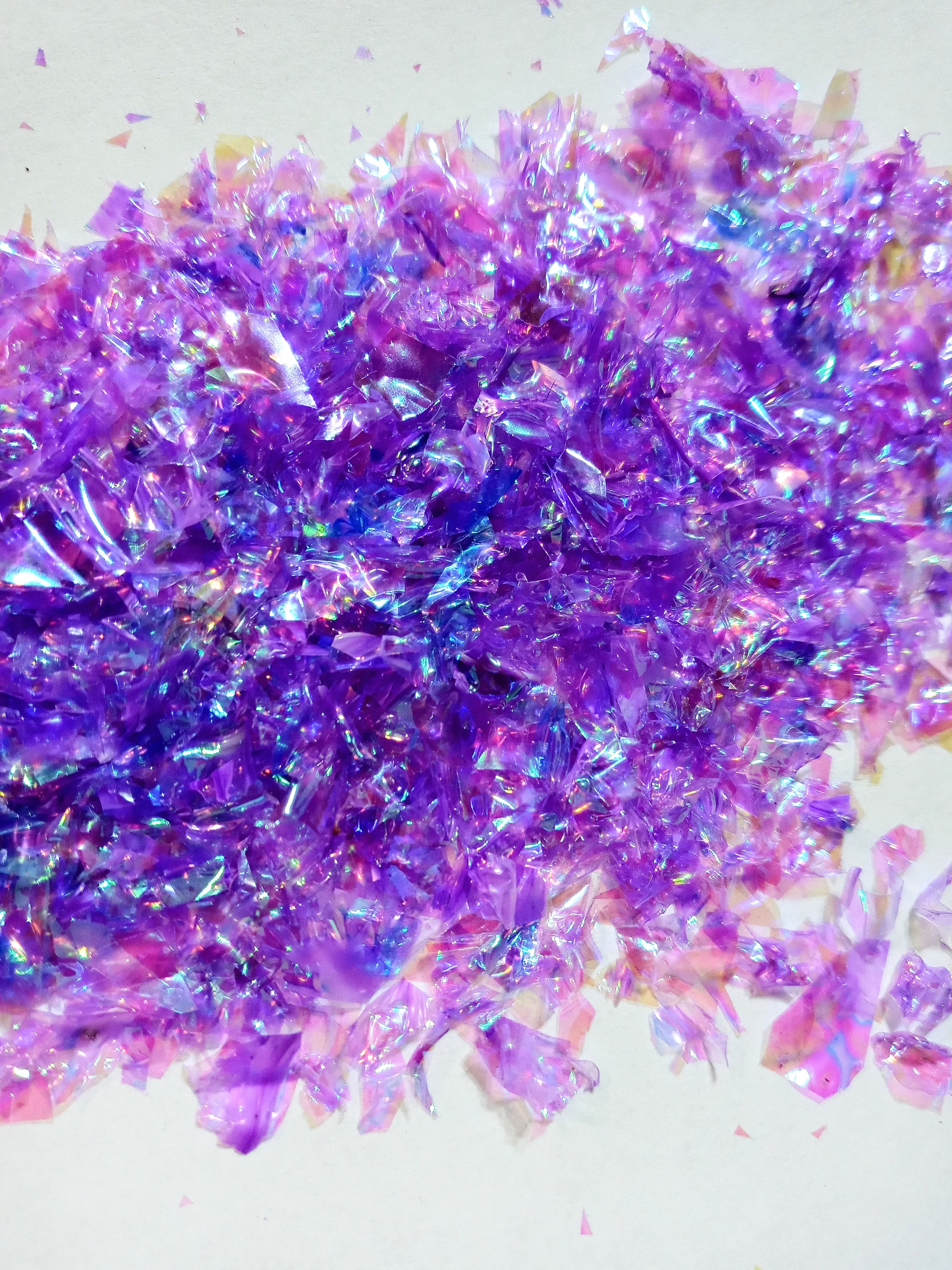 ULTRAVIOLET Purple Iridescent Flakes With Neon Blue | Etsy