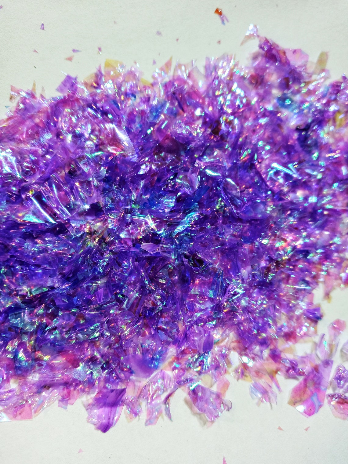 ULTRAVIOLET Purple Iridescent Flakes With Neon Blue | Etsy