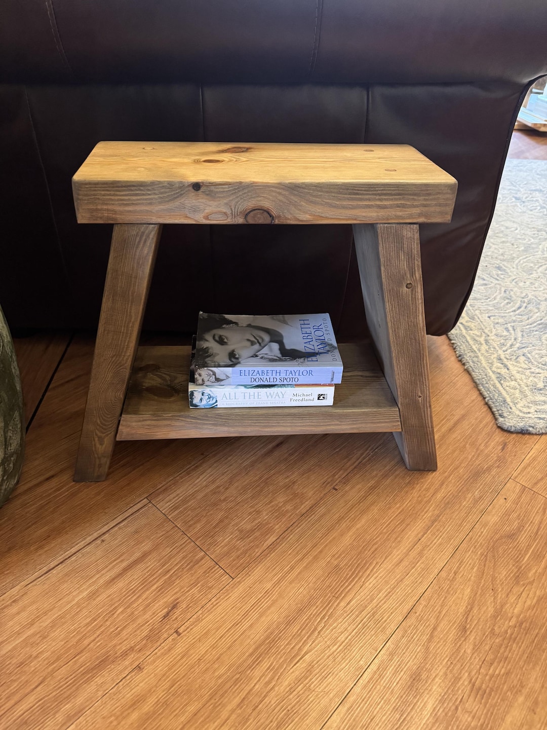 Handmade Rustic A-frame Side Table / Milking Stool / Farmhouse Furniture / Bathroom Storage ...