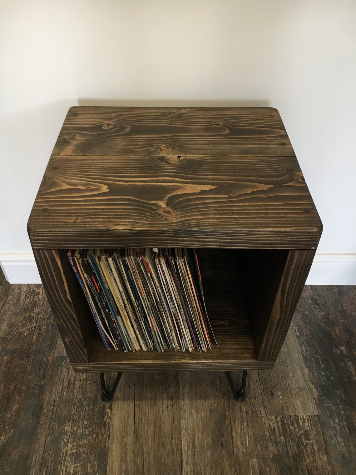 Handmade Wooden Rustic Vinyl Record / Storage Unit FREE - Etsy UK