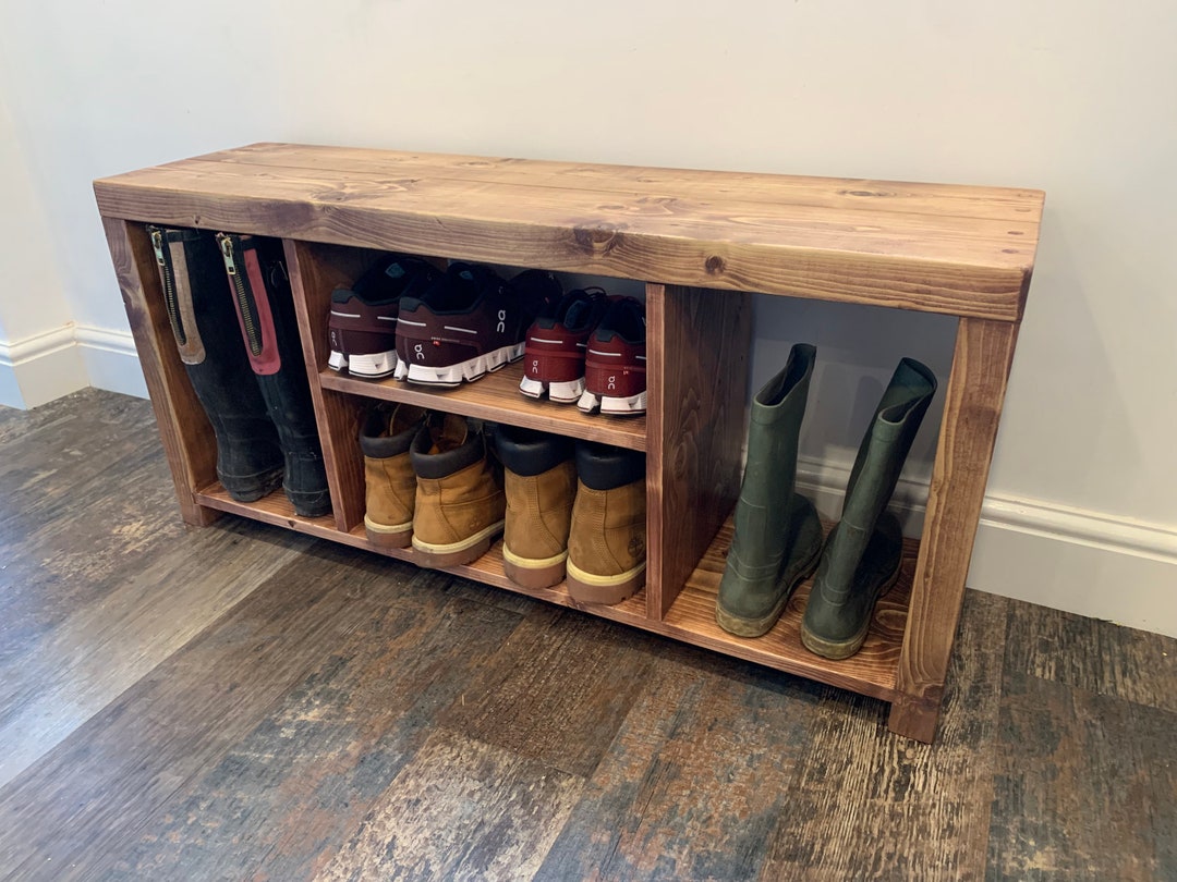 Bespoke Handmade Shoe Rack / Bench / Boot / Welly / Storage / Rustic ...