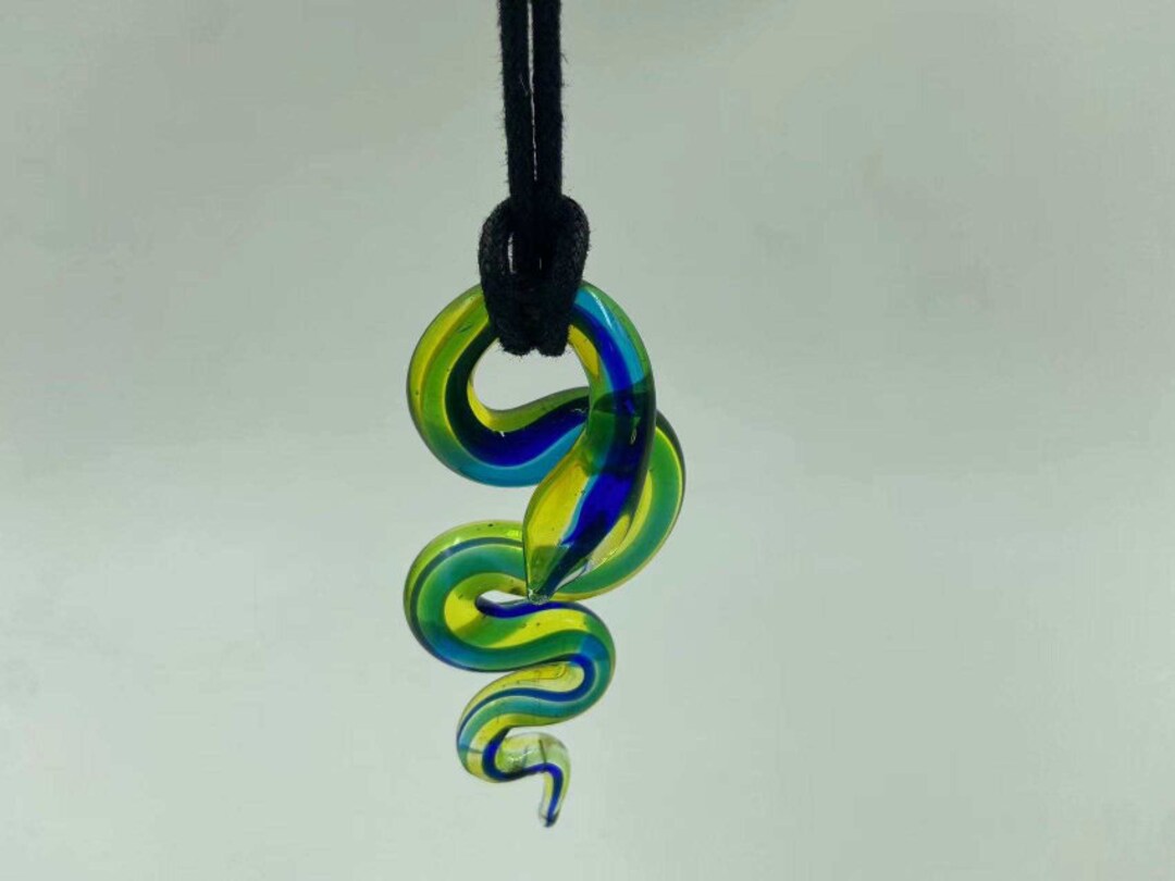 Murano Glass Snake Necklace. Serpent Charm - Etsy