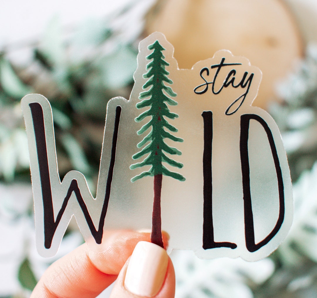 Stay Wild Clear Vinyl Sticker || Hiking Sticker Outdoor Nature Sticker ...