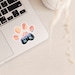 Dog Paw Print Mountain Girl With Dog Clear Vinyl Sticker || Hiking ...