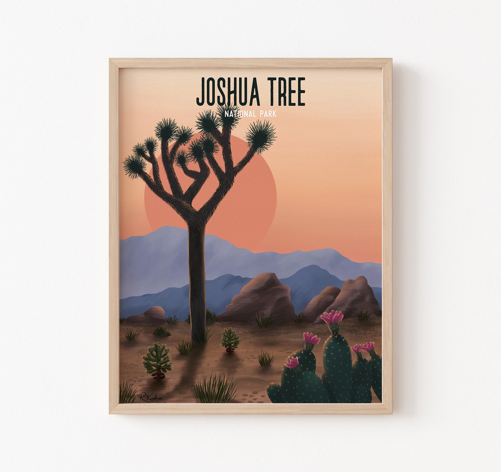 Joshua Tree National Park Art Print || National Park Poster Nature Wall ...