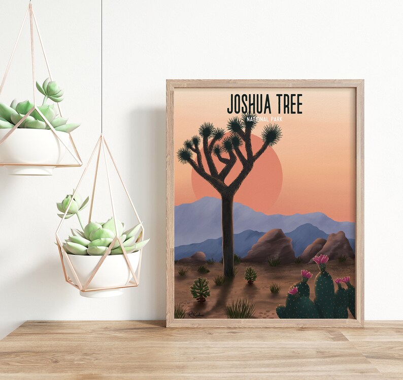 Joshua Tree National Park Art Print || National Park Poster Nature Wall ...
