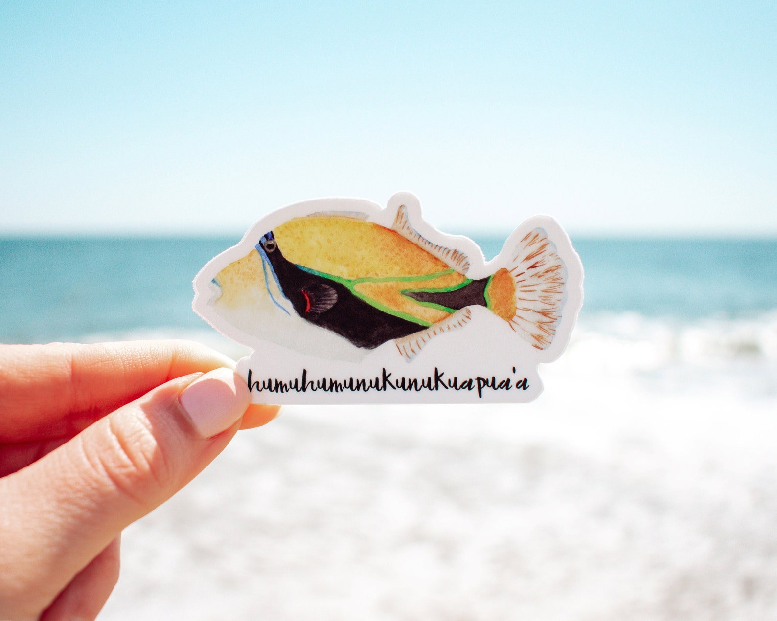 Hawaiian Humu Fish Vinyl Sticker Ocean Stickers Surf - Etsy