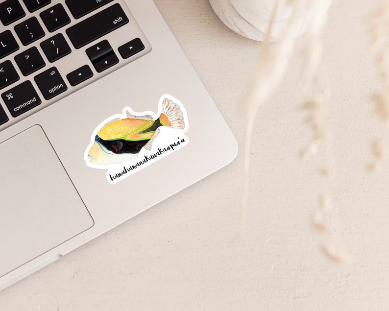 Hawaiian Humu Fish Vinyl Sticker Ocean Stickers Surf - Etsy