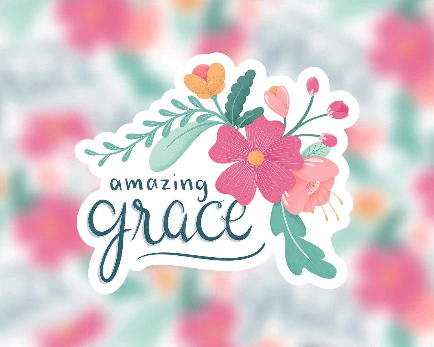 Amazing Grace Vinyl Sticker Christian Stickers Christian - Etsy