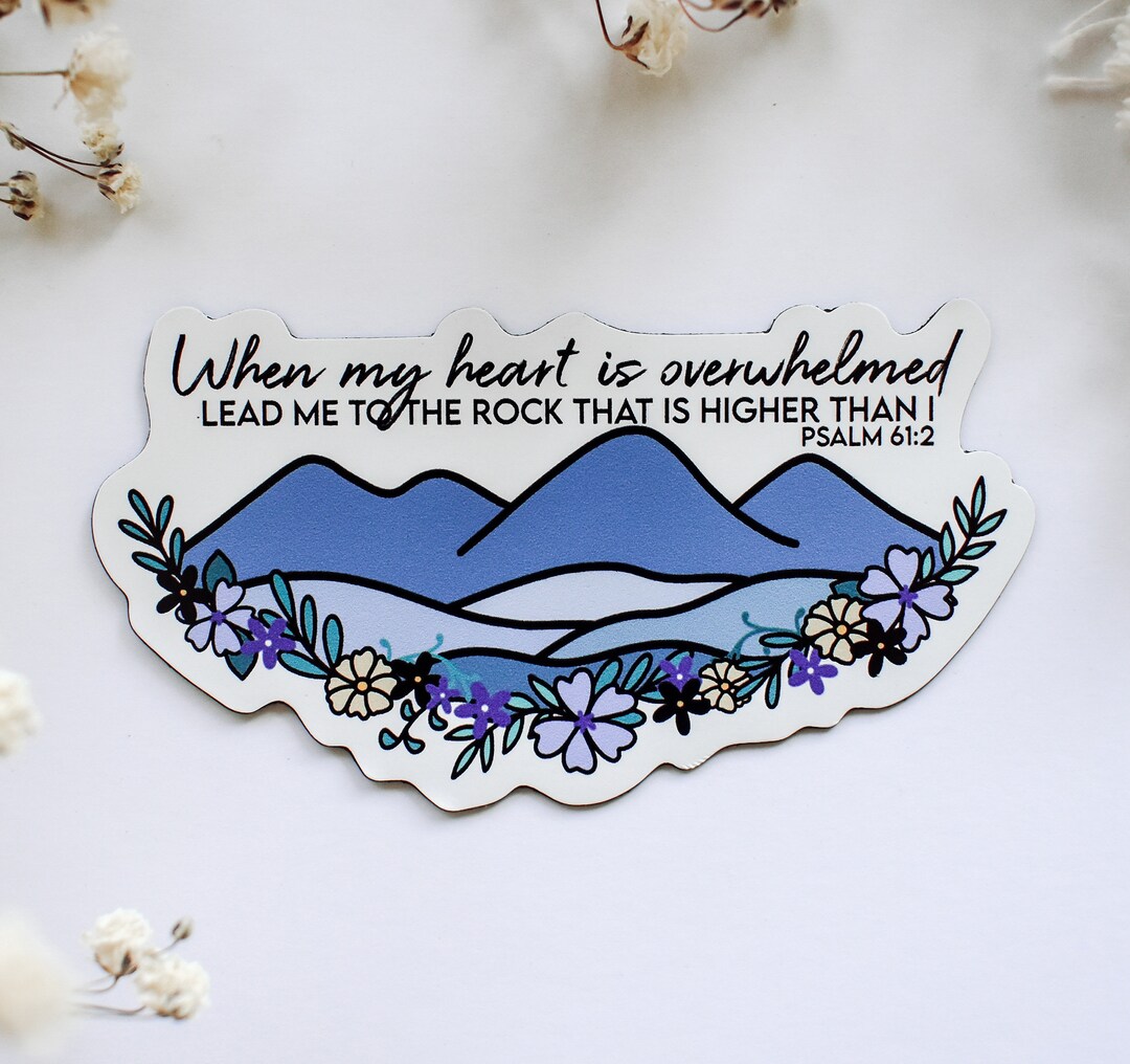 When My Heart is Overwhelmed, Psalm 61:2 Magnet || Christian Magnets ...