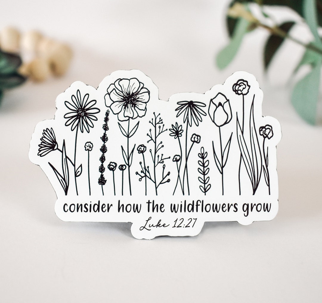 Consider How the Wildflowers Grow, Luke 12:27 Magnet Christian Magnets ...