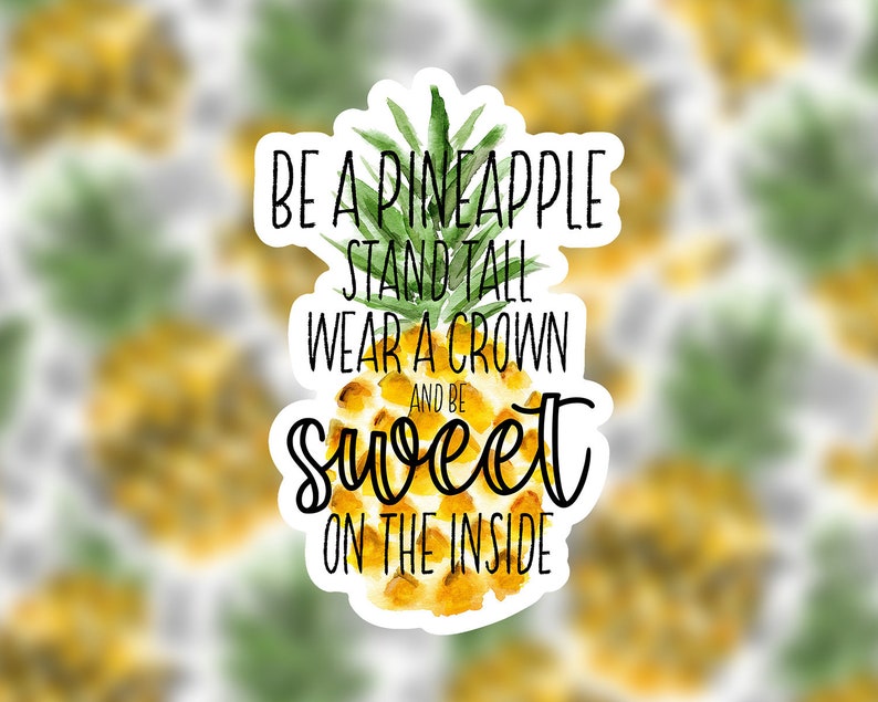 Be A Pineapple Vinyl Sticker Ocean Stickers Surf Sticker - Etsy