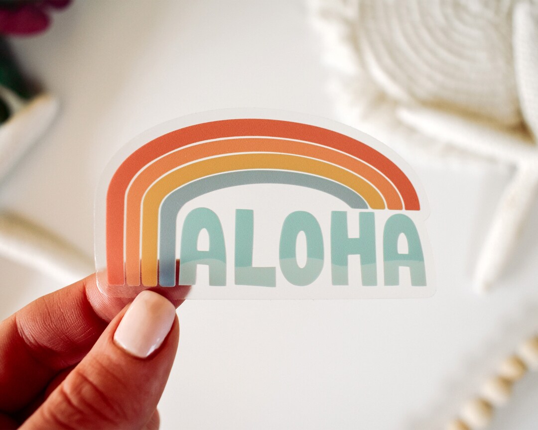 Aloha Clear Vinyl Sticker Ocean Stickers Surf Sticker - Etsy