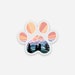 Dog Paw Print Mountain Girl With Dog Clear Vinyl Sticker Hiking ...