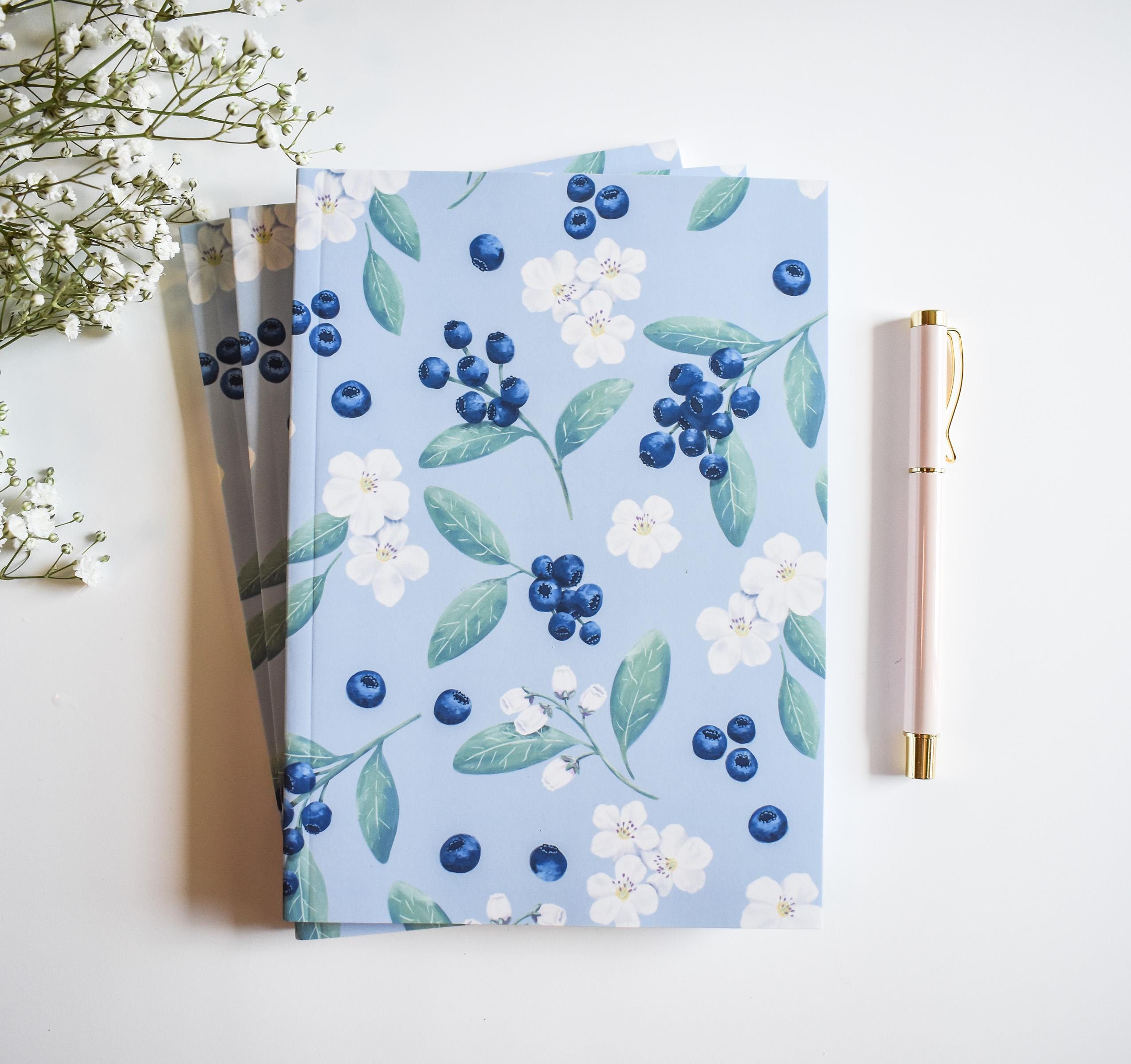 Blueberry Bunches Journal || Soft Cover Notebook Journal for Women ...