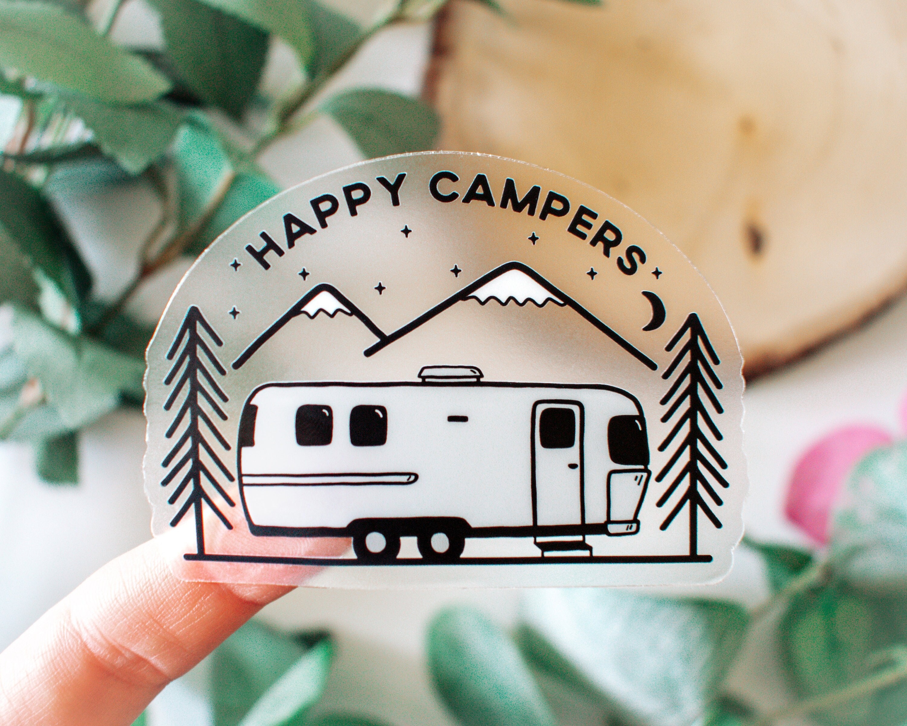 Happy Campers Airstream Vinyl Sticker Waterproof Weather - Etsy