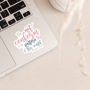 Do Not Conform, Romans 12:2 Vinyl Sticker || Christian Stickers ...