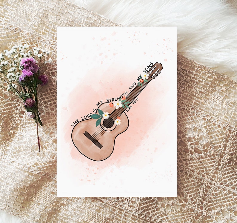 The Lord is My Strength and My Song, Psalm 118:14 Art Print ...