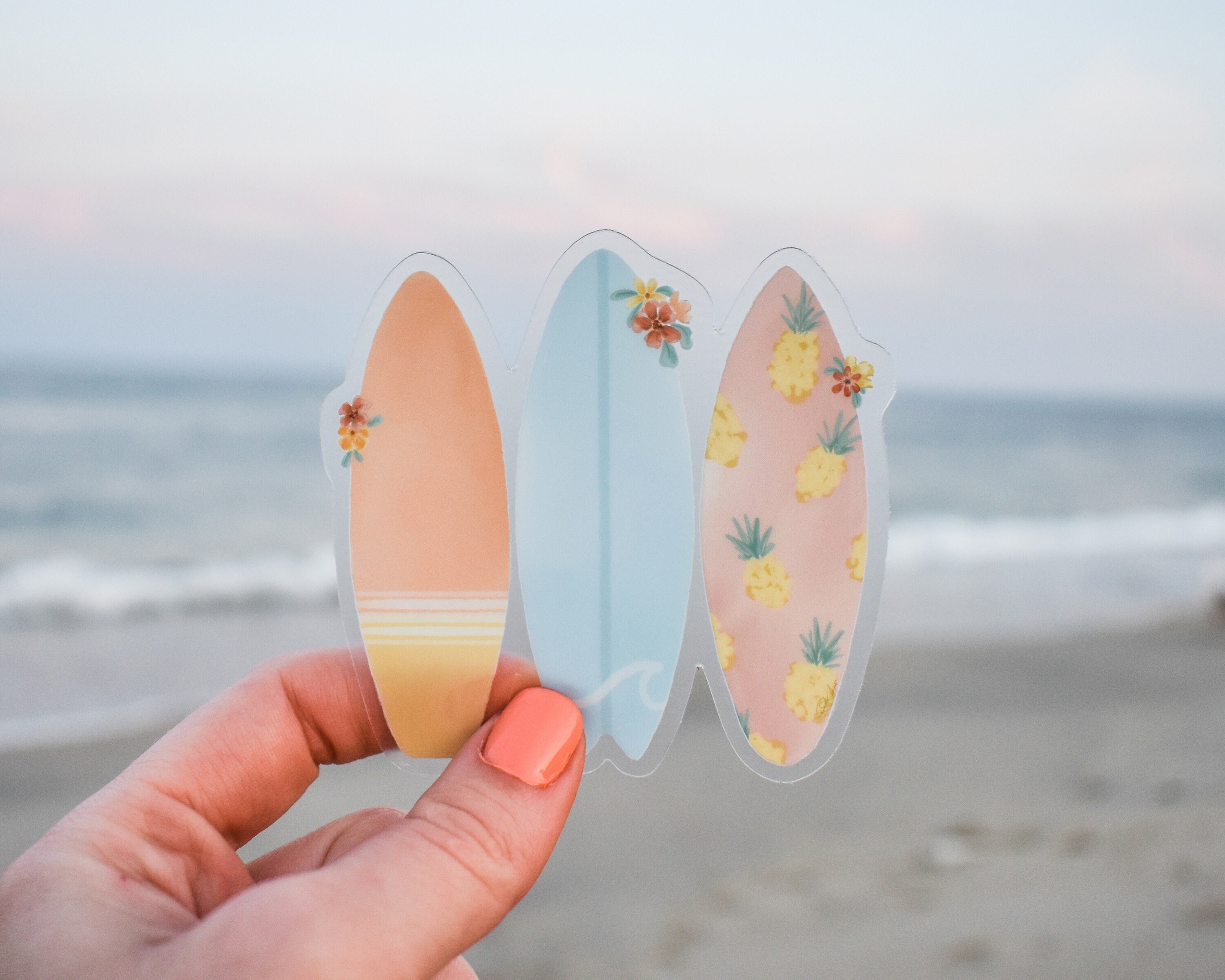 Summer Surfboards Clear Vinyl Sticker Waterproof Weather - Etsy