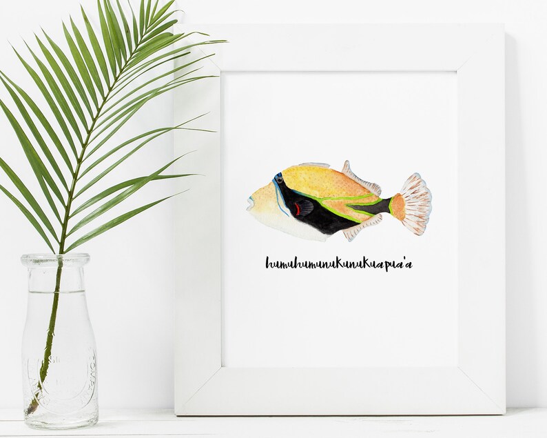 Hawaiian Fish Set of 4 Art Prints Ocean Theme Wall Art - Etsy
