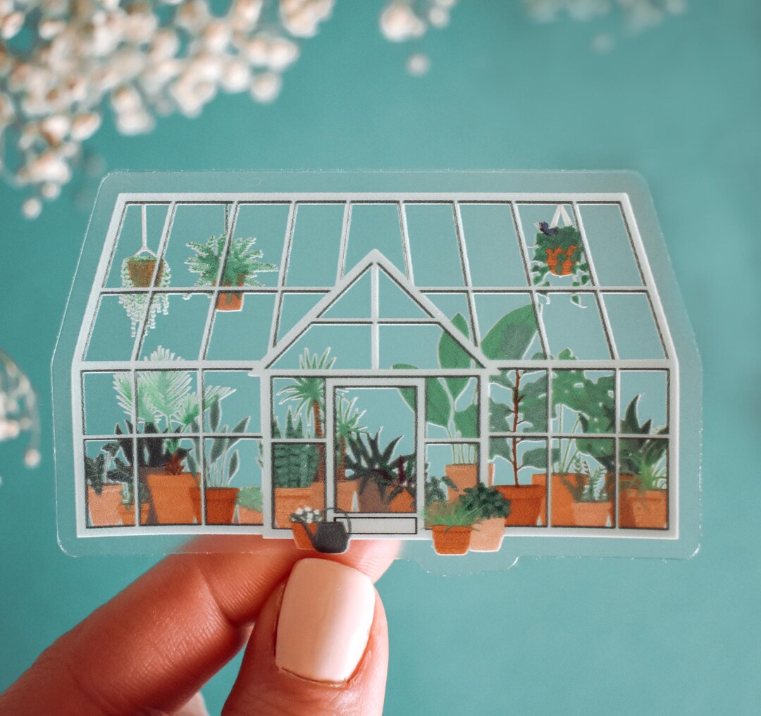 Greenhouse Clear Vinyl Sticker || Outdoor Nature Stickers Artwork House ...