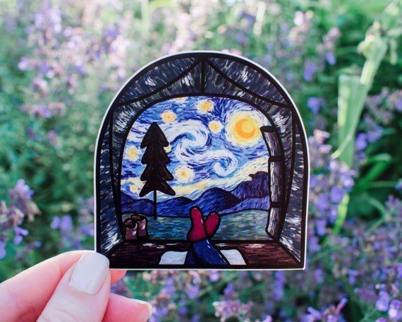 Starry Night Camping Vinyl Sticker Waterproof Weather - Etsy