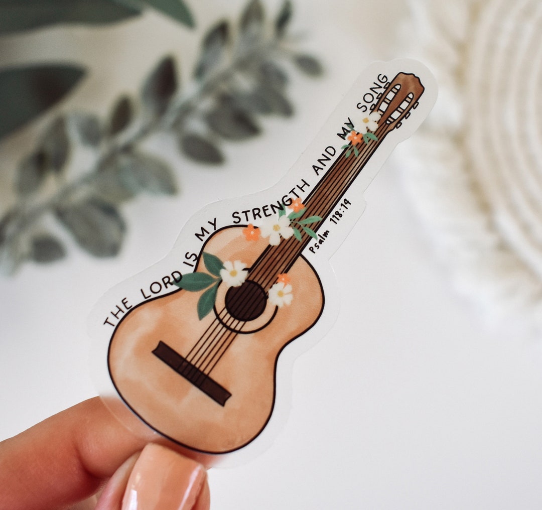 The Lord is My Strength and My Song, Psalm 118:14 Clear Vinyl Sticker ...