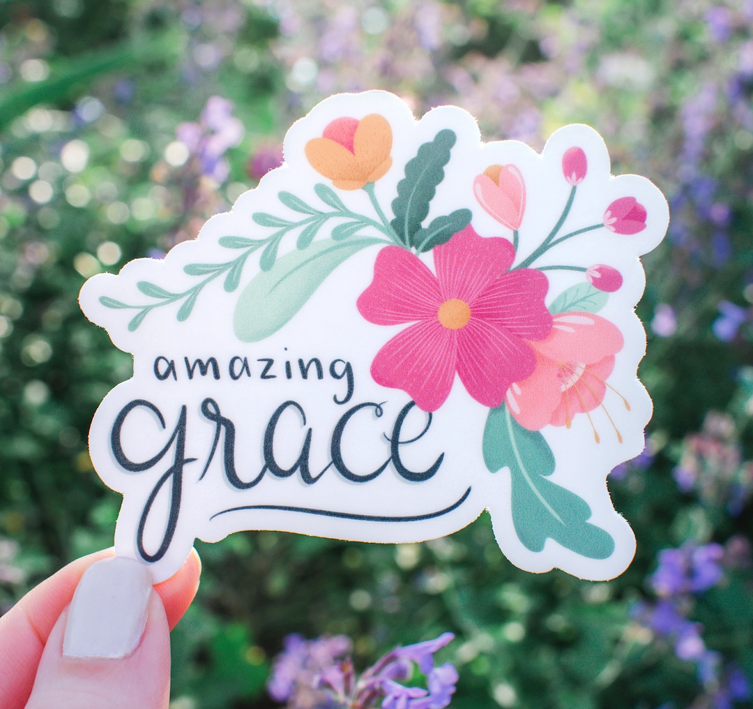 Amazing Grace Vinyl Sticker || Christian Stickers Christian Car Decal ...