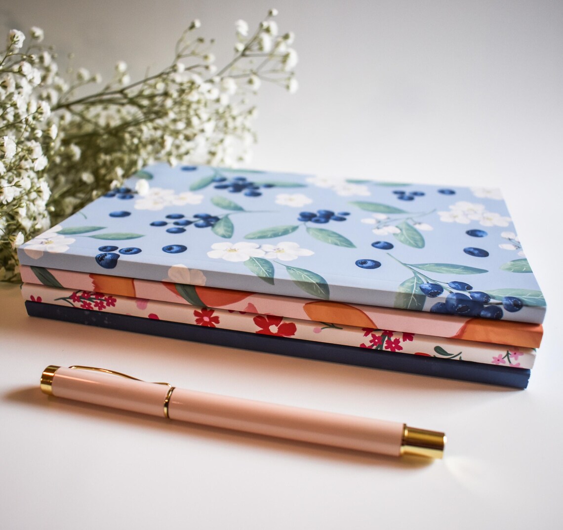 Blueberry Bunches Journal || Soft Cover Notebook Journal for Women ...
