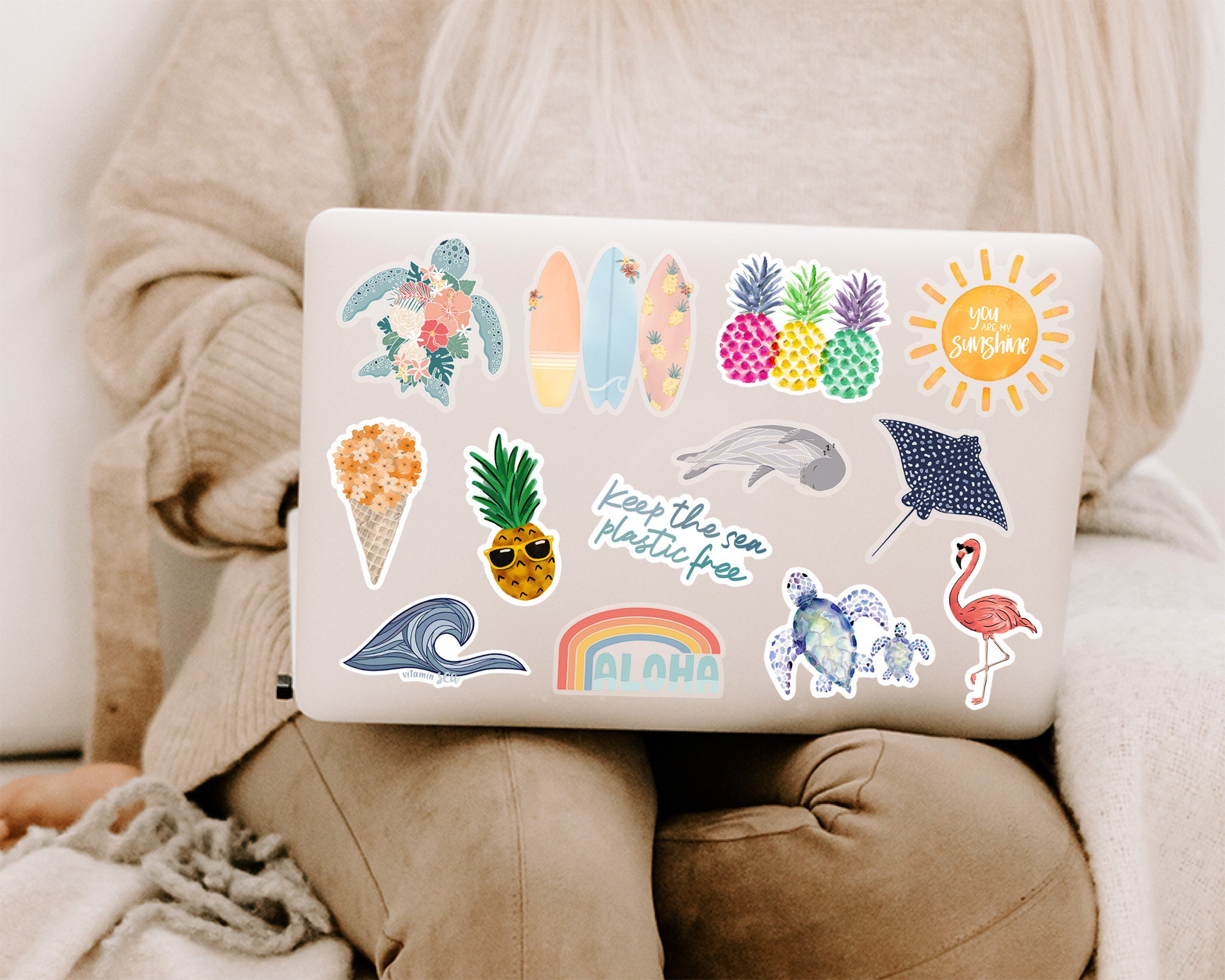 Aloha Clear Vinyl Sticker Ocean Stickers Surf Sticker - Etsy