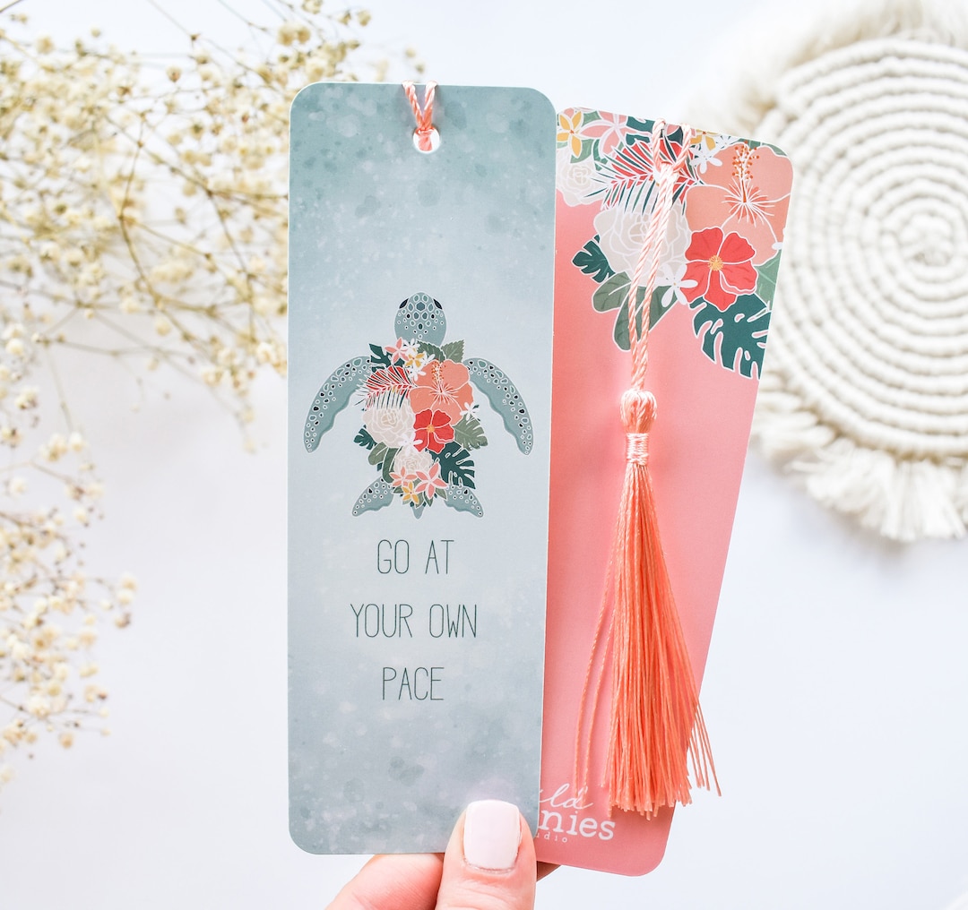 Sea Turtle Go at Your Own Pace Bookmark || Bookmark for Women Gifts for ...