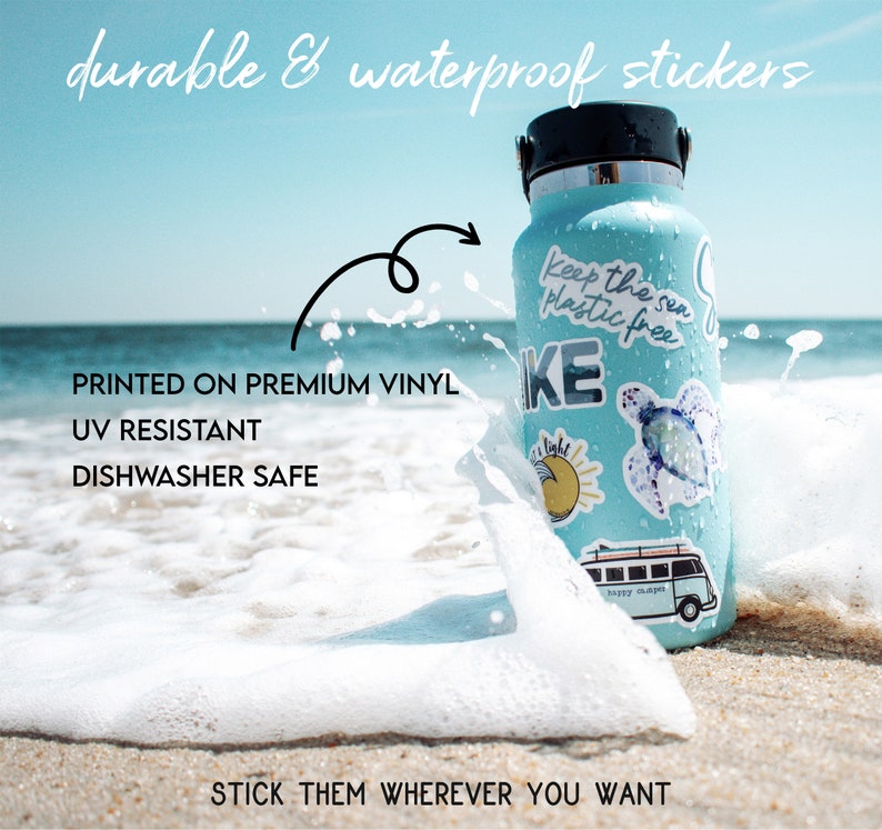 Wildflowers in Bloom Clear Vinyl Sticker || Outdoor Nature Stickers ...