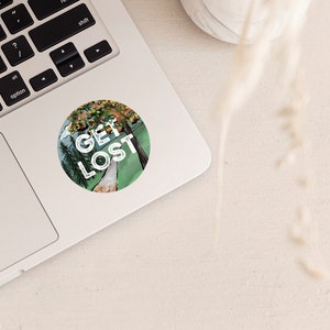 Get Lost Vinyl Sticker || Funny Hiking Stickers Outdoor Nature Sticker ...