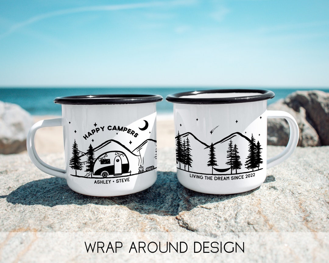 Happy Campers Personalized Mug || Custom Camper Mug Camping Mug ...