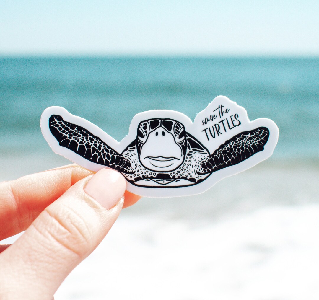Save the Turtles Vinyl Sticker || Ocean Stickers Surf Sticker Summer ...
