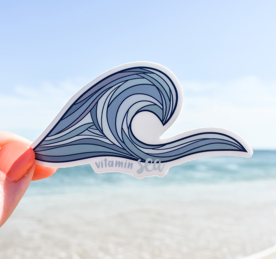 Vitamin Sea Vinyl Sticker || Ocean Stickers Surf Sticker Summer Decor Coastal Artwork Nature ...