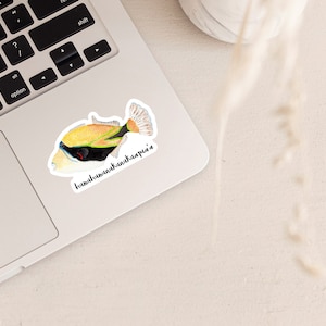 Hawaiian Humu Fish Vinyl Sticker || Ocean Stickers Surf Sticker Summer ...