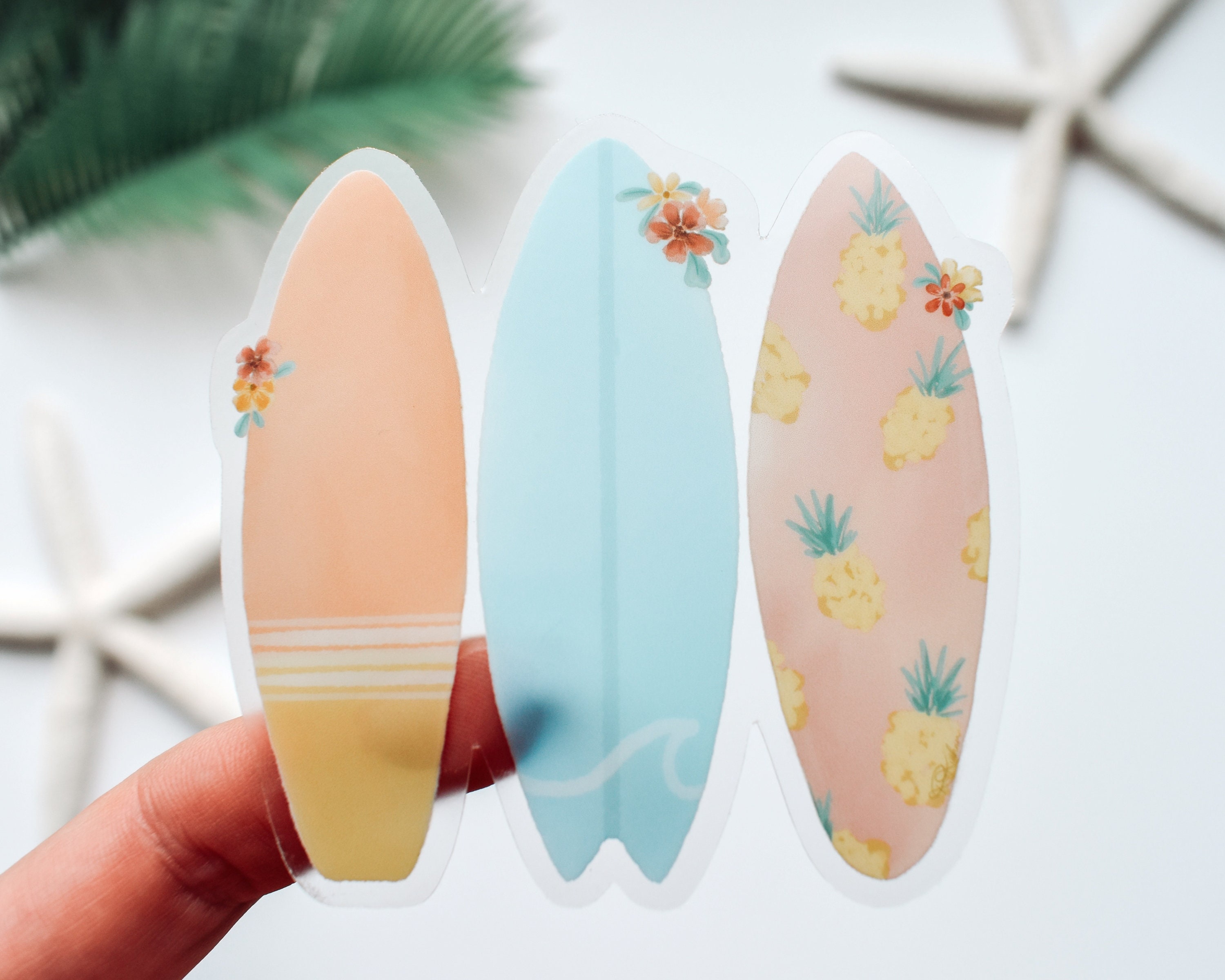Summer Surfboards Clear Vinyl Sticker Waterproof Weather - Etsy