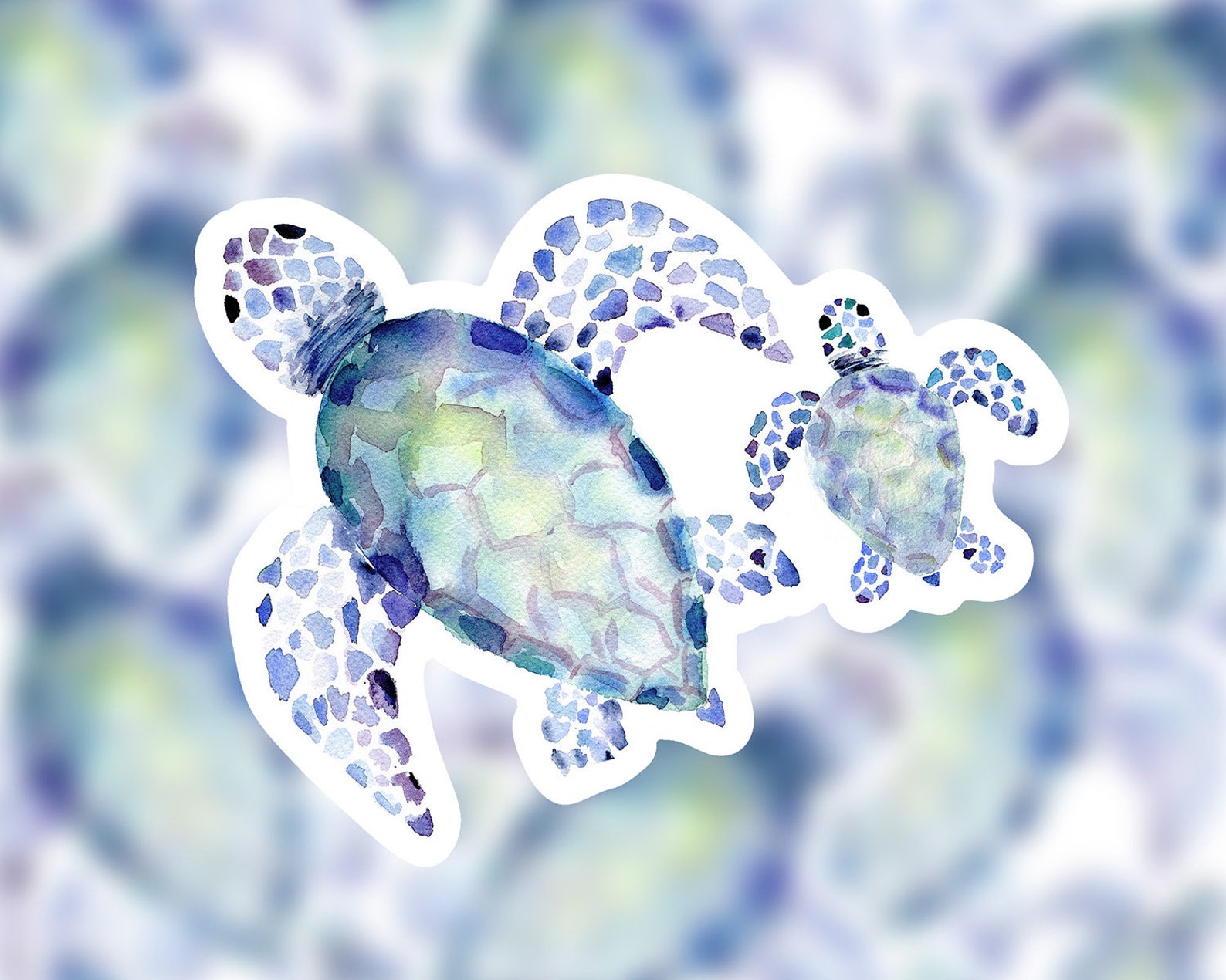 Sea Turtles Vinyl Sticker Ocean Stickers Surf Sticker - Etsy