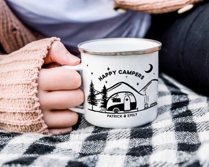 Happy Campers Personalized Mug || Custom Camper Mug Camping Mug ...