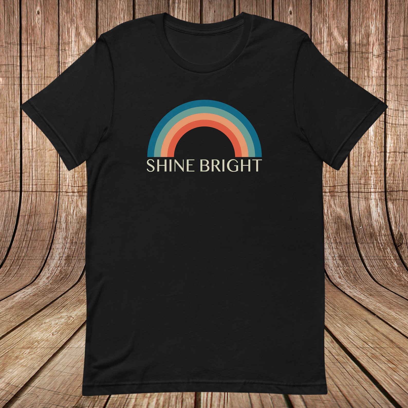 Shine Bright Rainbow T-shirt UNISEX FIT Cute Shirt Positive Quote Shirt ...