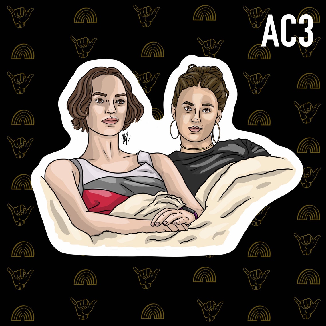 CASEY & IZZIE atypical 5 Pack Hand Drawn Stickers - Etsy UK