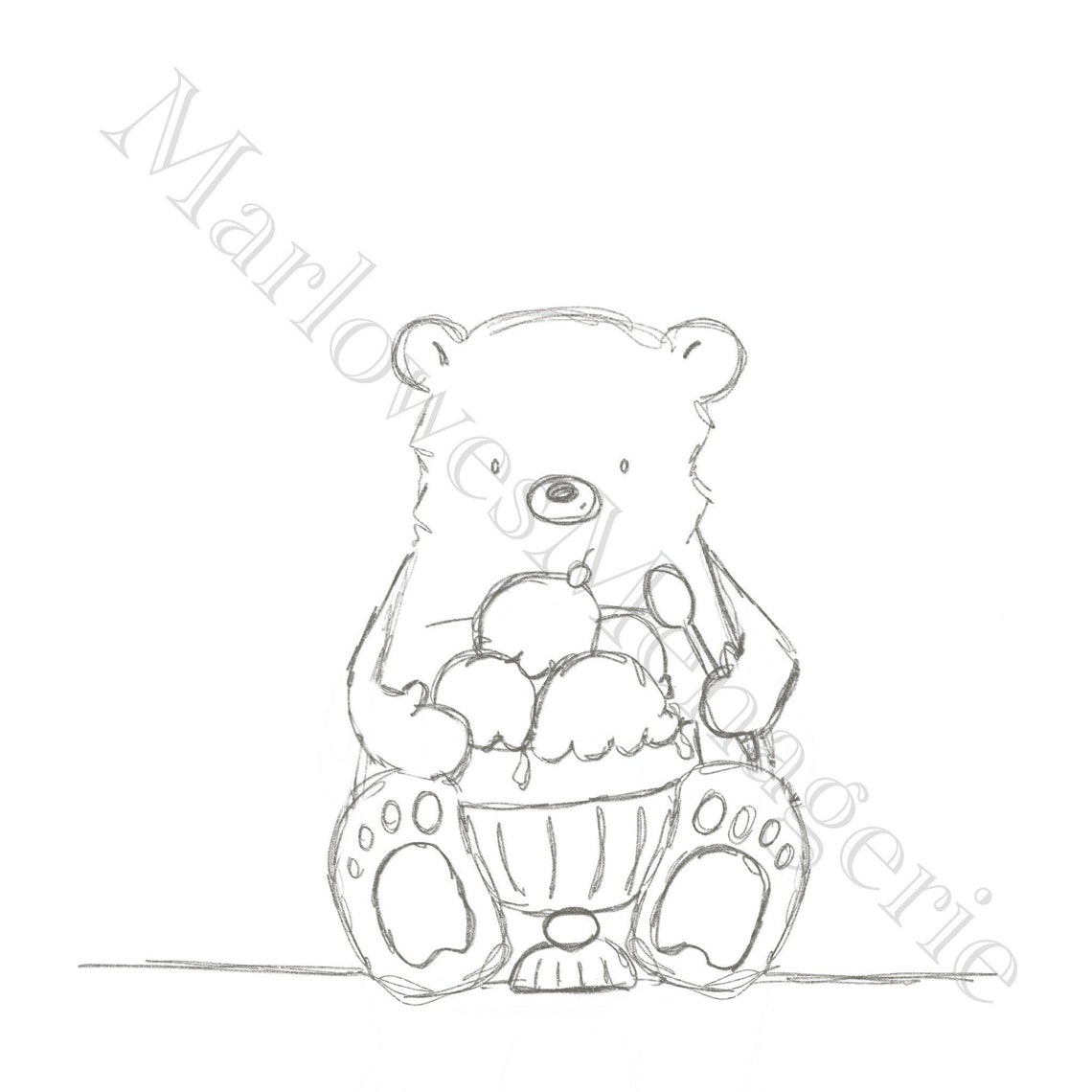 Printable Coloring Sheet: Yum Ice Cream | Etsy