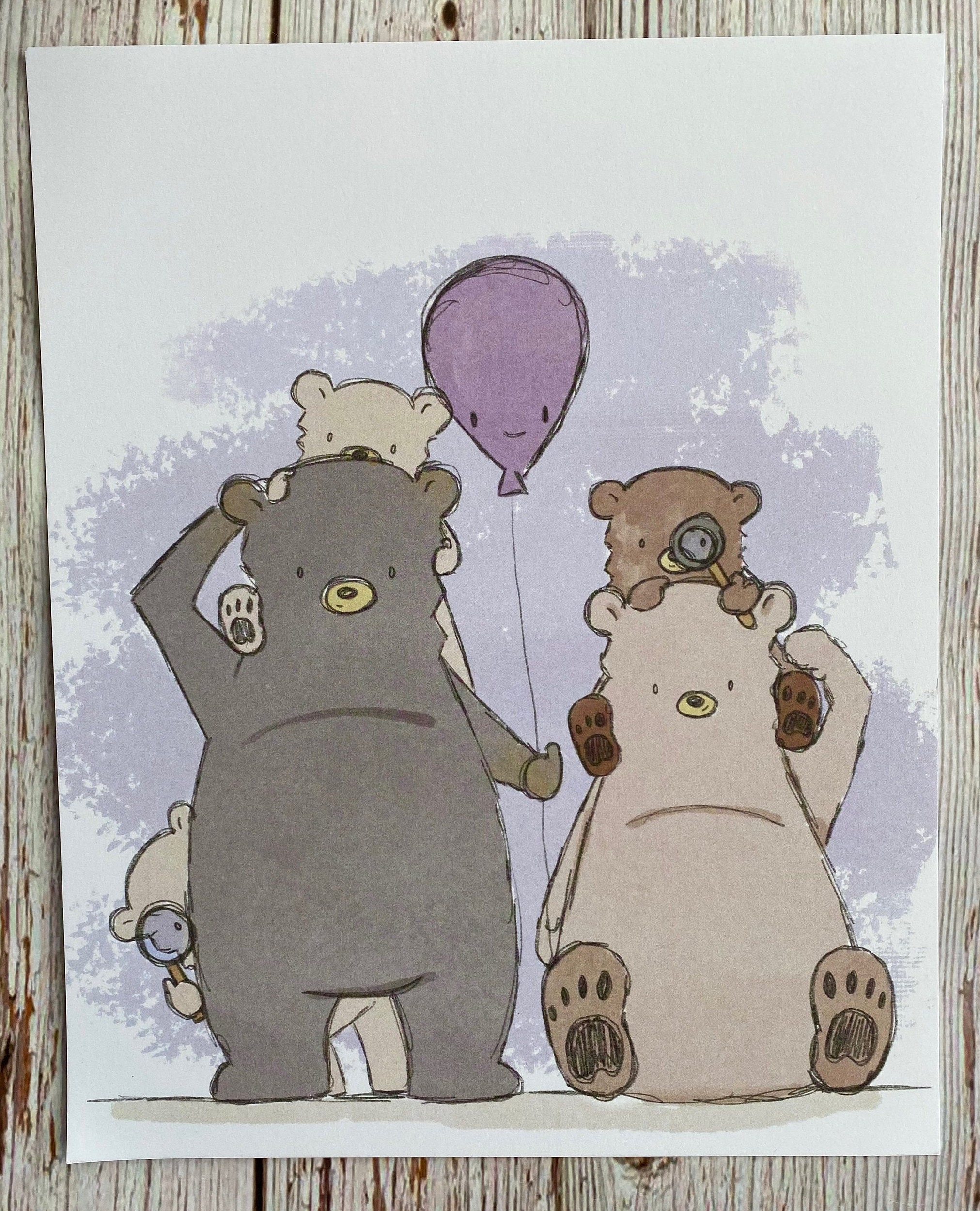 A Sleuth of Bears (print) - Etsy