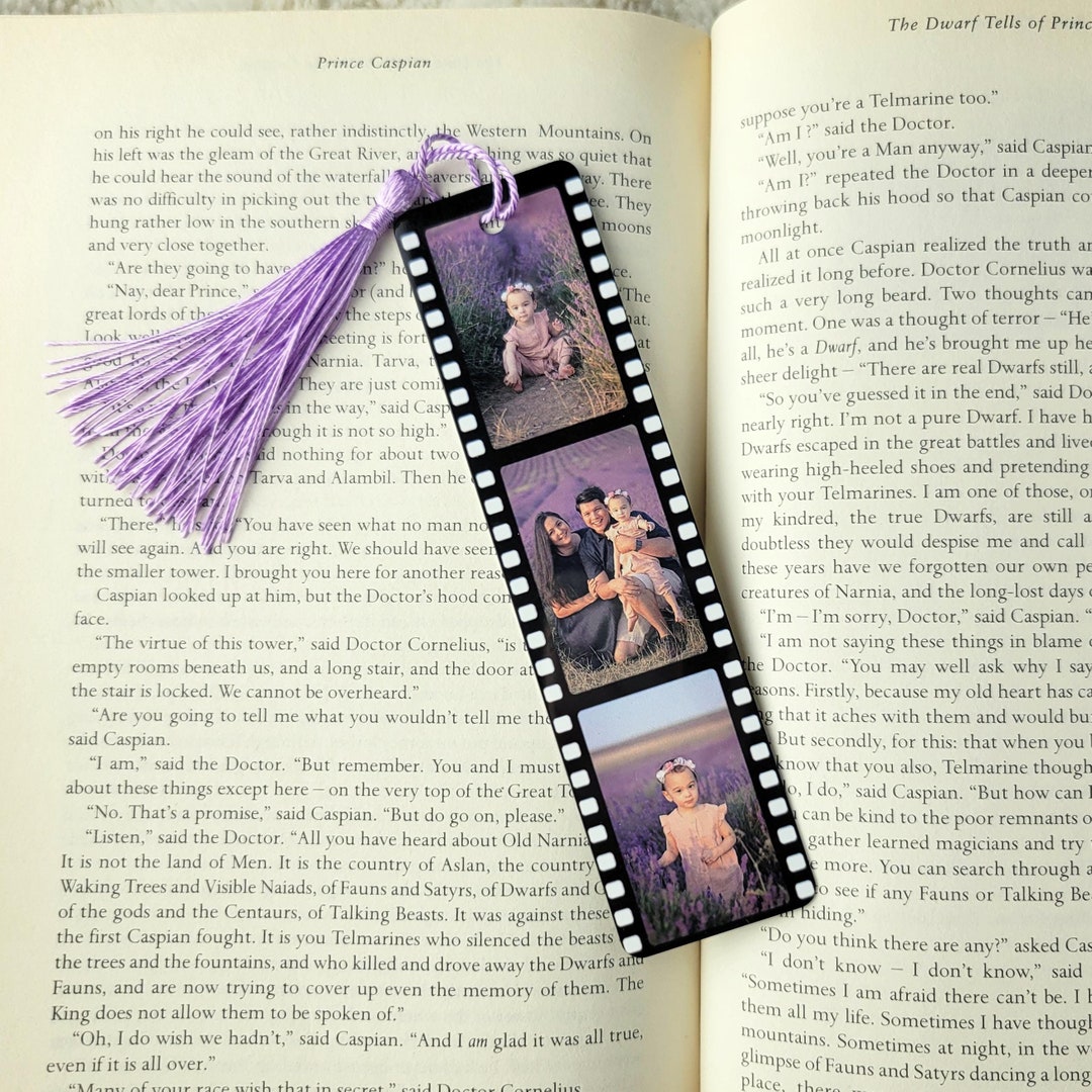 Personalized Photo Film Strip Bookmark, Gift for Readers, Book Lovers ...